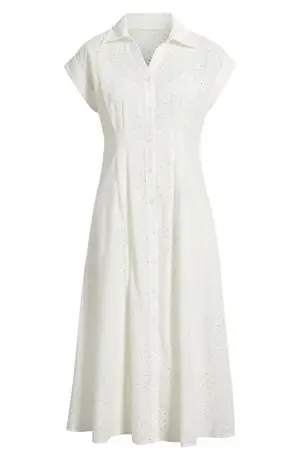 Julia Jordan Cotton Broderie Anglaise Shirtdress