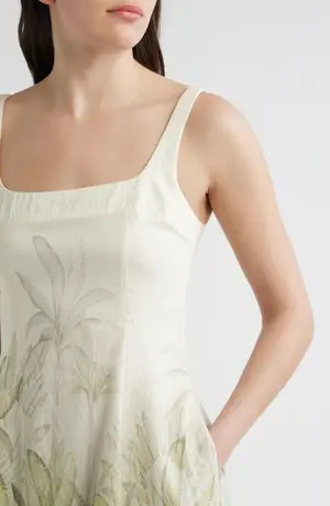 Julia Jordan Tropical Print Fit-and-flare Minidress