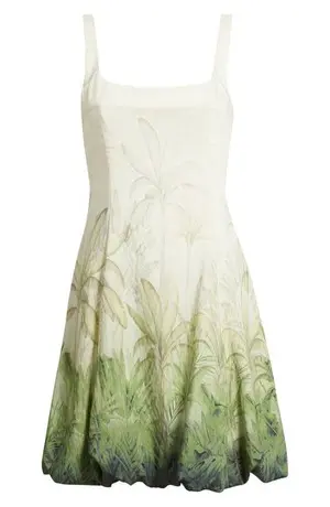 Julia Jordan Tropical Print Fit-and-flare Minidress