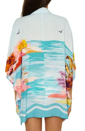Trina Turk Cyclades Button-up Cover-up Shirt