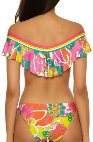 Trina Turk Elara Ruffle Off-the-shoulder Bikini Top