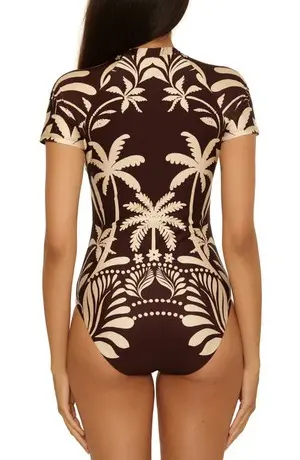 Trina Turk Syros Front Zip One-piece Swimsuit