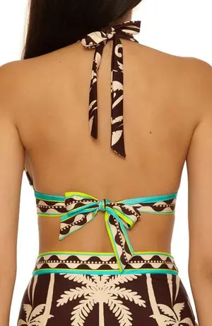 Trina Turk Syros Banded Halter Bikini Top