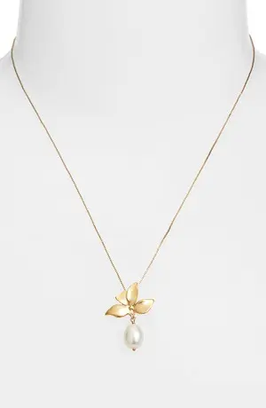 SET & STONES Maeve Freshwater Pearl Pendant Necklace - Gold