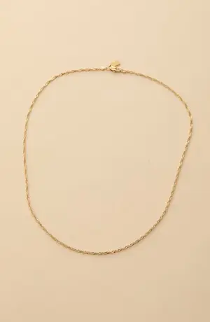 SET & STONES Lorenzo Twisted Chain Necklace In 18k Plate