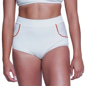 SEEA SWIMWEAR Georgia High Waist Bikini Bottom - Pebble