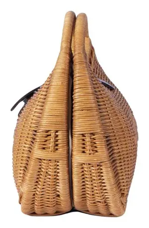 JELAVU Artemiss Rattan Half Moon Clutch