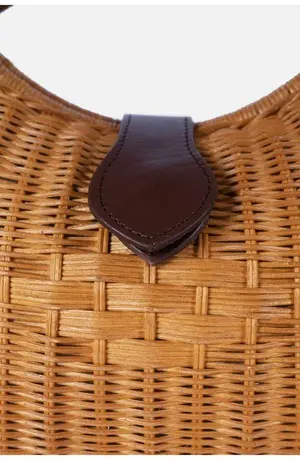 JELAVU Artemiss Rattan Half Moon Clutch