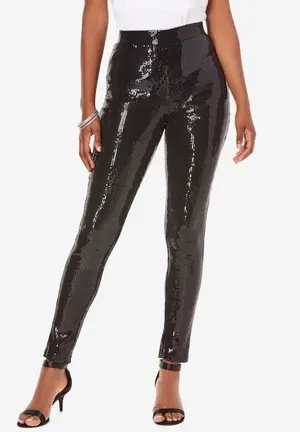 Roaman's Sequin Legging - Black