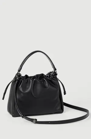 Brunello Cucinelli Small Soft Leather Mellow Bucket Bag - Black