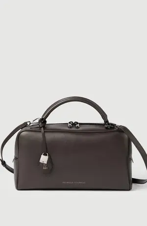 Brunello Cucinelli Nappa Boston Explorer Bag - Rust Brown