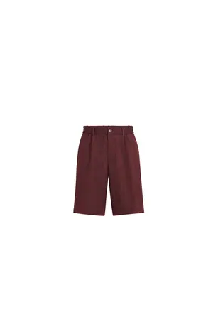 Brunello Cucinelli Chevron Bermuda Shorts - Cherry