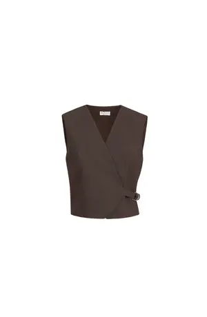 Brunello Cucinelli Wool Blend Vest - Cocoa