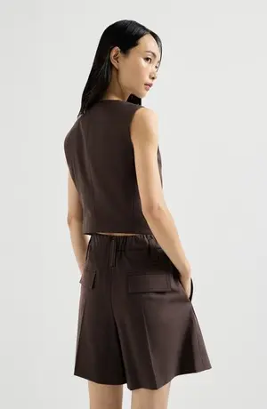 Brunello Cucinelli Wool Blend Vest - Cocoa