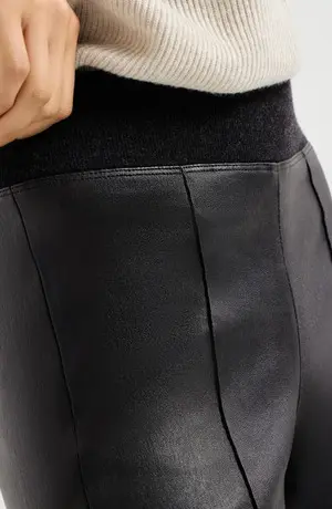 Brunello Cucinelli Stretch Nappa Leggings - Black