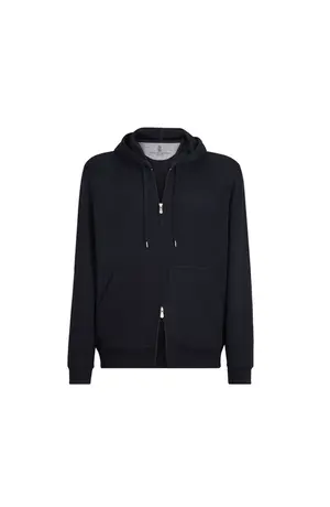 Brunello Cucinelli French Terry Zip Up Hoodie