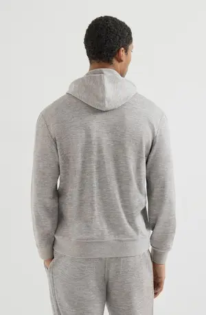 Brunello Cucinelli French Terry Zip Up Hoodie - Grey