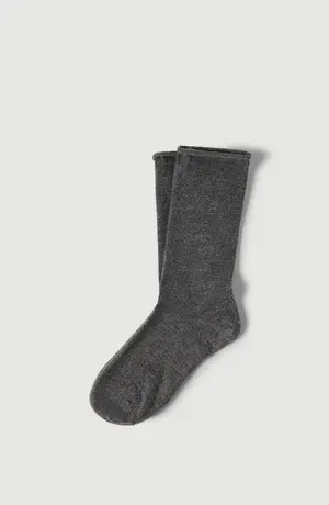Brunello Cucinelli Cashmere Blend Knit Ankle Socks - Anthracite