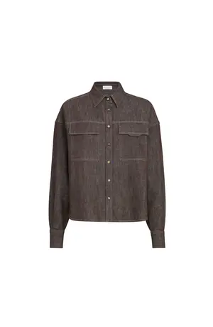 Brunello Cucinelli Sparkling No-fade Denim Shirt