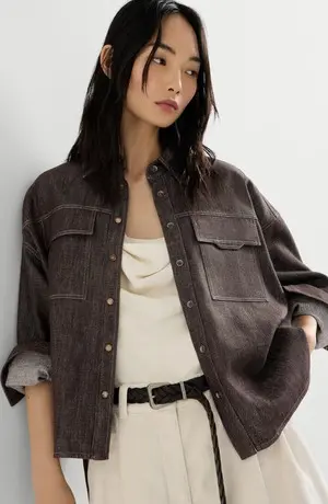 Brunello Cucinelli Sparkling No-fade Denim Shirt