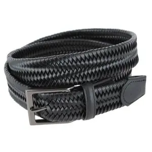 TRAFALGAR Andres Classic 35mm Leather Stretch Dress Belt