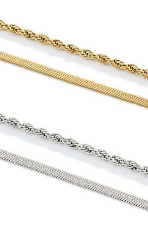 MINT & LILY Essential Layered Chain Bracelet - Gold