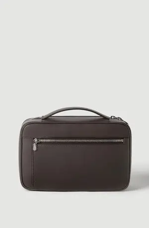 Brunello Cucinelli Calfskin Beauty Case - Chocolate