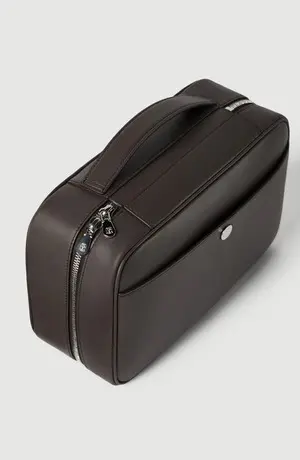 Brunello Cucinelli Calfskin Beauty Case - Chocolate