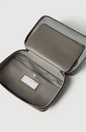 Brunello Cucinelli Calfskin Beauty Case - Chocolate