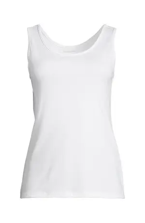 LANDS' END Cotton Tank Top - White