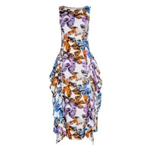 UNTITLED IN MOTION Palmetta Sculptural Ruffle Maxi Dress - Hydra