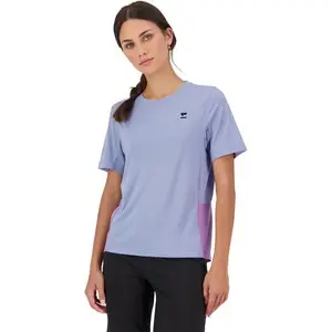MONS ROYALE Tarn Merino Shift Short-sleeve Shirt - Skyline/bloom