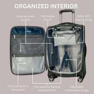 RICARDO BEVERLY HILLS Avalon Softside 20" Carry On Spinner - Black