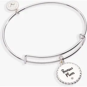 ALEX AND ANI Bonus Mom Charm Bangle - Silver