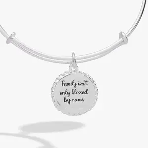 ALEX AND ANI Bonus Mom Charm Bangle - Silver