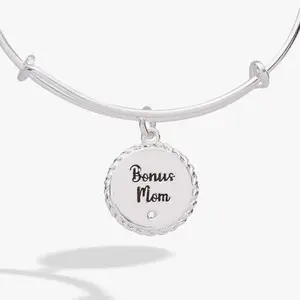 ALEX AND ANI Bonus Mom Charm Bangle - Silver