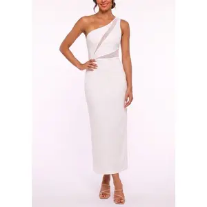Rachel Rachel Roy One-Shoulder Maxi Dress White