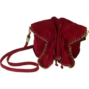 Carlos Falchi Butterfly Suede Leather Bag - Malbec