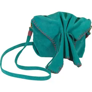 Carlos Falchi Carlos Falchi Butterfly Suede Leather Bag Sky