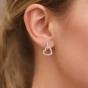 DONATELLO GIAN Open Heart Drop Earrings