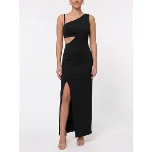 Rachel Rachel Roy One Shoulder Maxi Gown Black