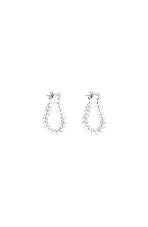 BEARFRUIT JEWELRY Elara Chevron Drop Earrings - Silver