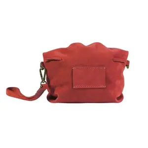 Carlos Falchi Mini Butterfly Suede Leather Bag - Malbec