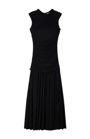 Sandro Draped Flared Maxi Dress