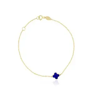 THE LOVERY FINE JEWELRY Clover Bracelet - Lapis