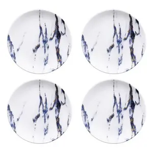 Prouna Marble Azure Canape Plate - White