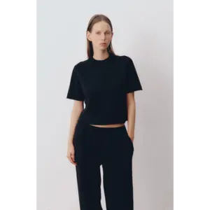 ALL MY LOVE Cashmere Crewneck Tee - Onyx