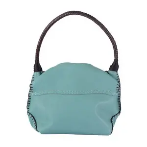 Carlos Falchi Leather Shoulder Bag - Teal