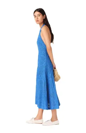 Maje Backless Guipure Maxi Dress