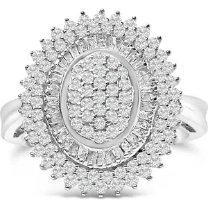 HAUS OF BRILLIANCE Sterling 2.0 Cttw Diamond Ring - Silver